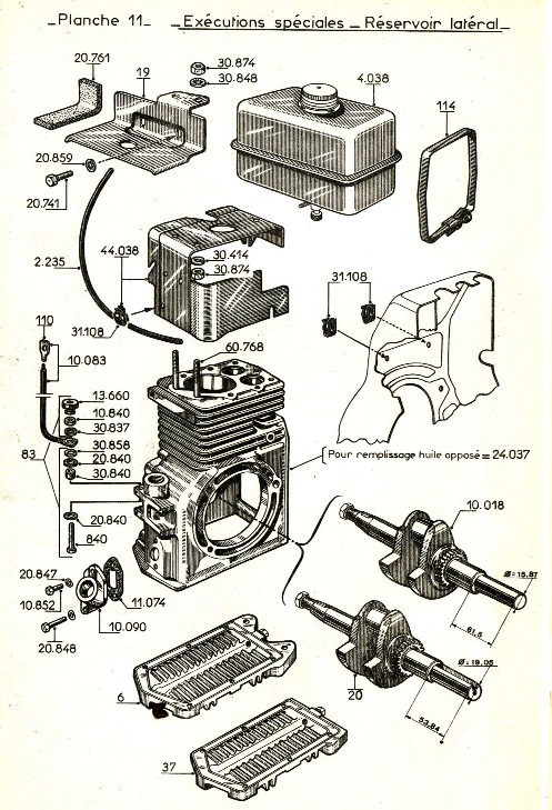 Pièces détachées BERNARD MOTEURS W17, W27,W117, W127,W217, W227