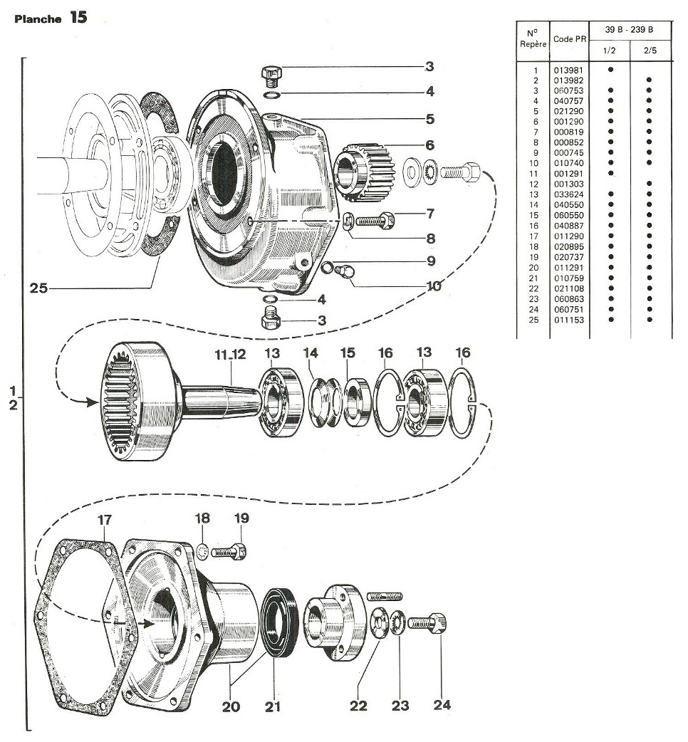 Pièces détachées BERNARD MOTEURS W39B 139B 239B 249B